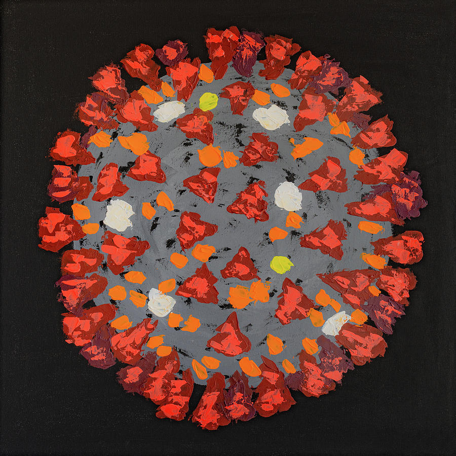 Covid-19 portrait Coronavirus Painting by Arina Yastrebova - Fine Art ...