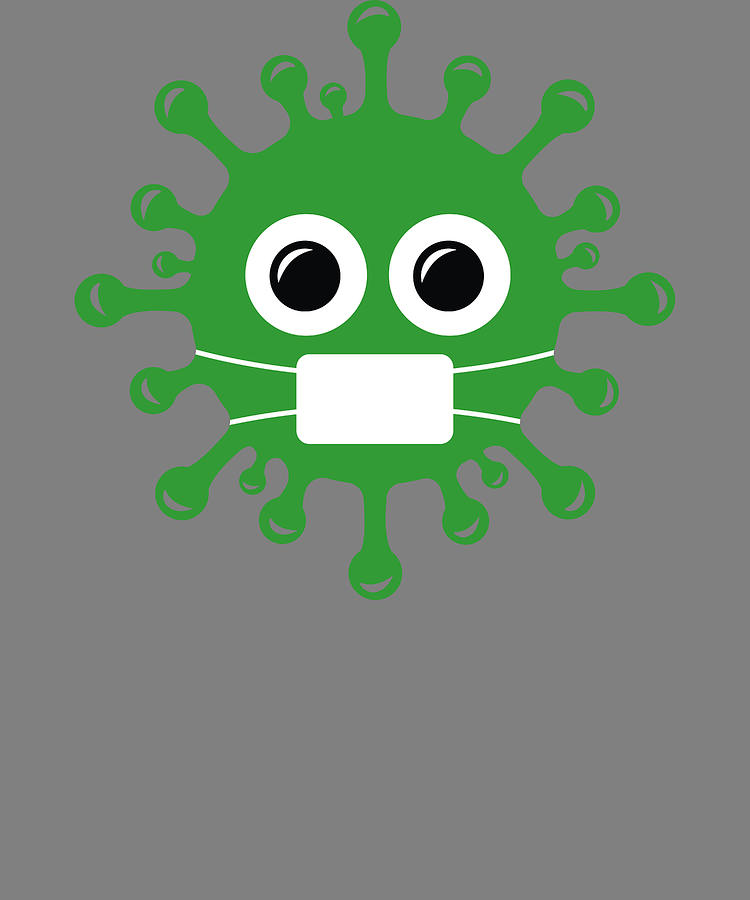 Covid 19 Virus Wearing a Face Mask Digital Art by Stacy McCafferty ...