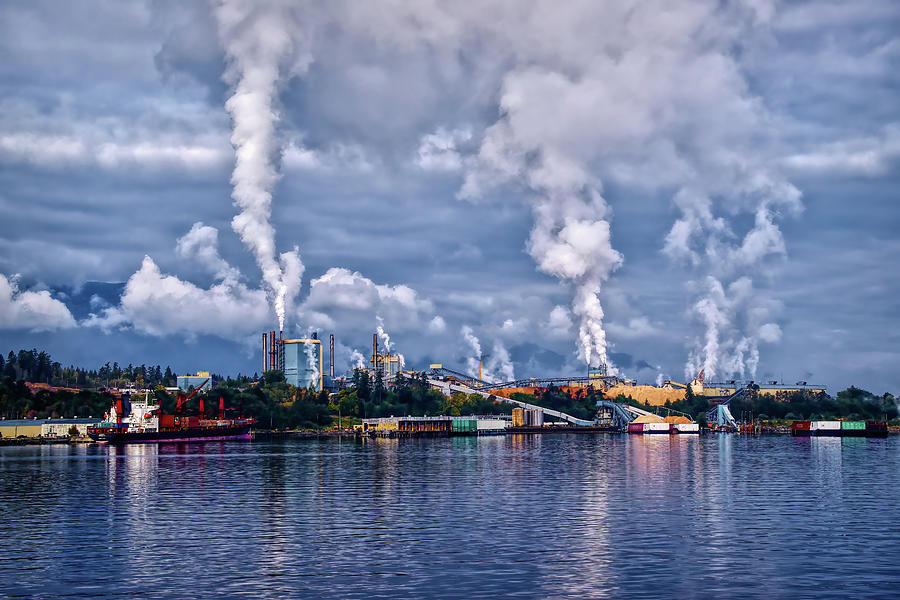 Crofton Paper Mill at Sunrise Photograph by Brian Nicol - Fine Art America