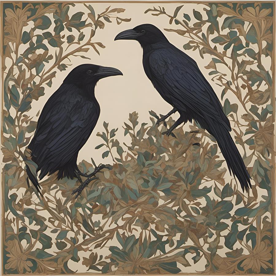 Crows 1 Digital Art by Kristen O'Sullivan - Fine Art America
