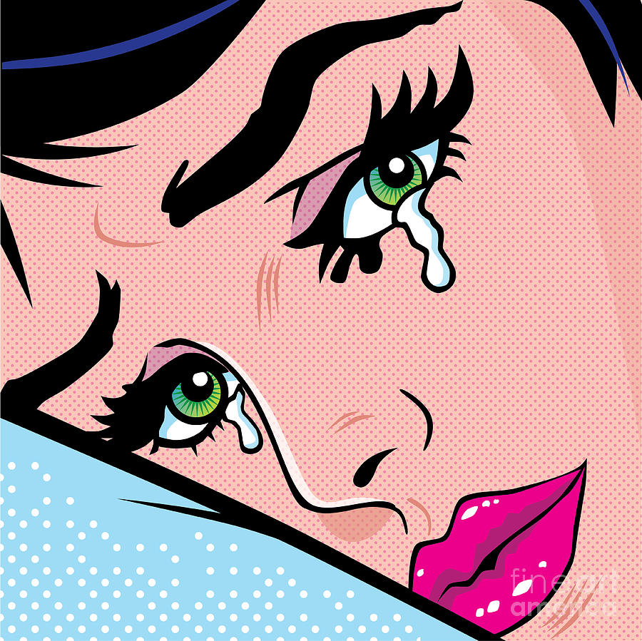 Cry Girl Digital Art by Pop Art World - Fine Art America