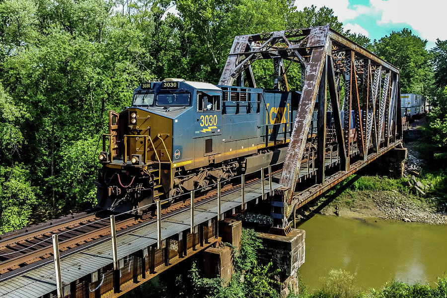 CSX Transportation, CSXT 3030 GE ES44AC-H Pyrography by Steelrails Photography - Fine Art America