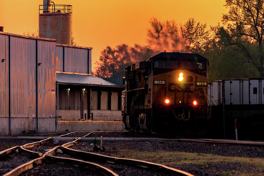 Csxt 134 Ge Ac44cw Pyrography by Steelrails Photography - Fine Art America