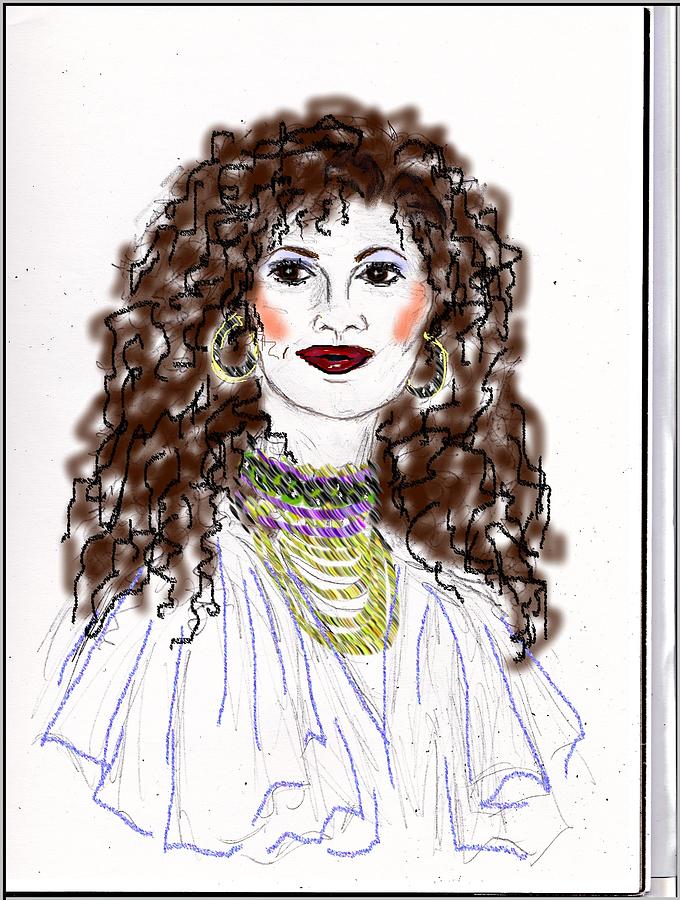 Curly Mixed Media by Desline Vitto - Fine Art America