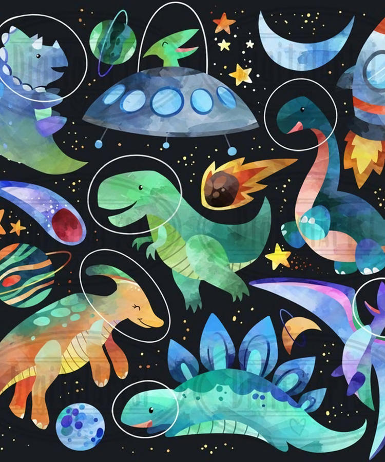 Cute Dinosaur Back To school Quote Poster 80s Painting by Davis Eleanor ...