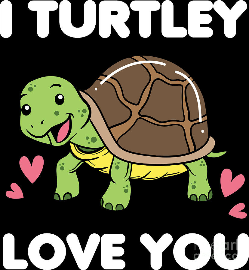 Cute Valentine Clothing T Turtle Lover I Turtley Love You Digital