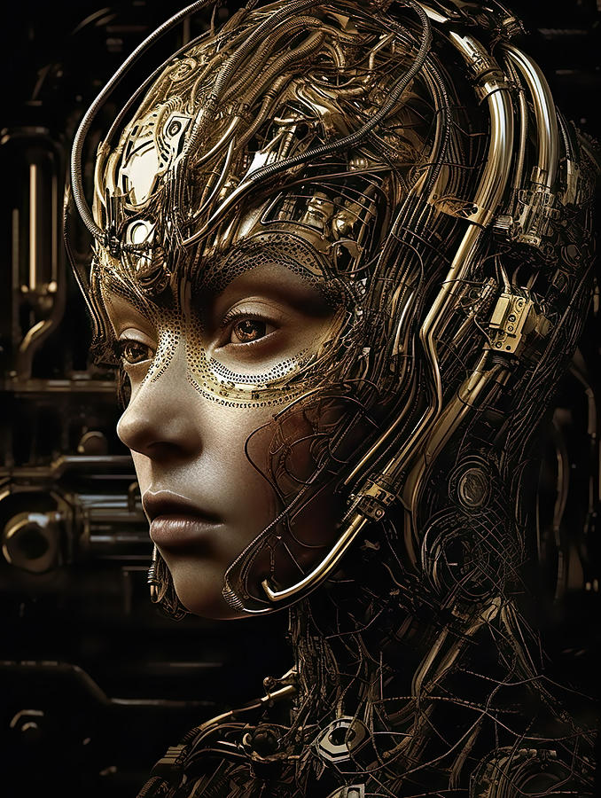 Cybernetic Youth Fully Interfaced Digital Art By Jim Brey Fine Art