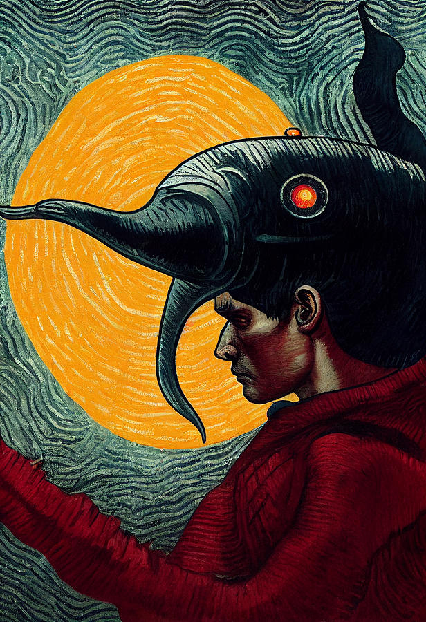 Cyborg 0 Cyborg 0 Mixed Media Collage 2 Cyborg Dolphin Art Drawn With ...