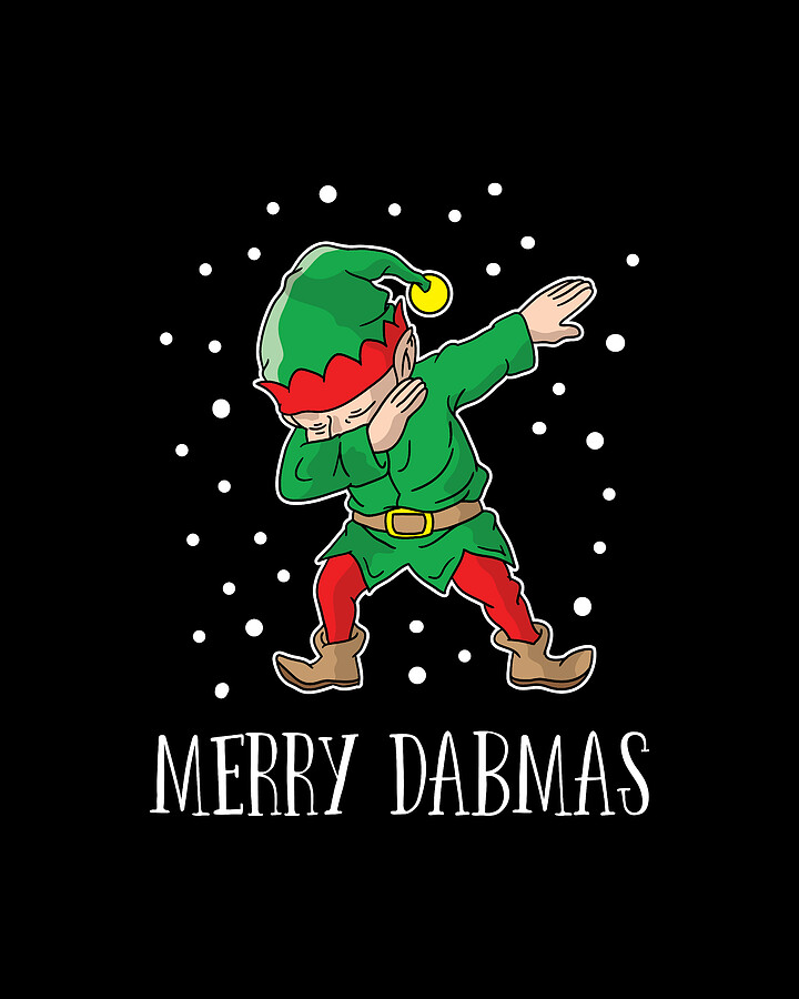 Dabbing Elf Dab Merry Dabmas Christmas Xmas Gift Digital Art by ...
