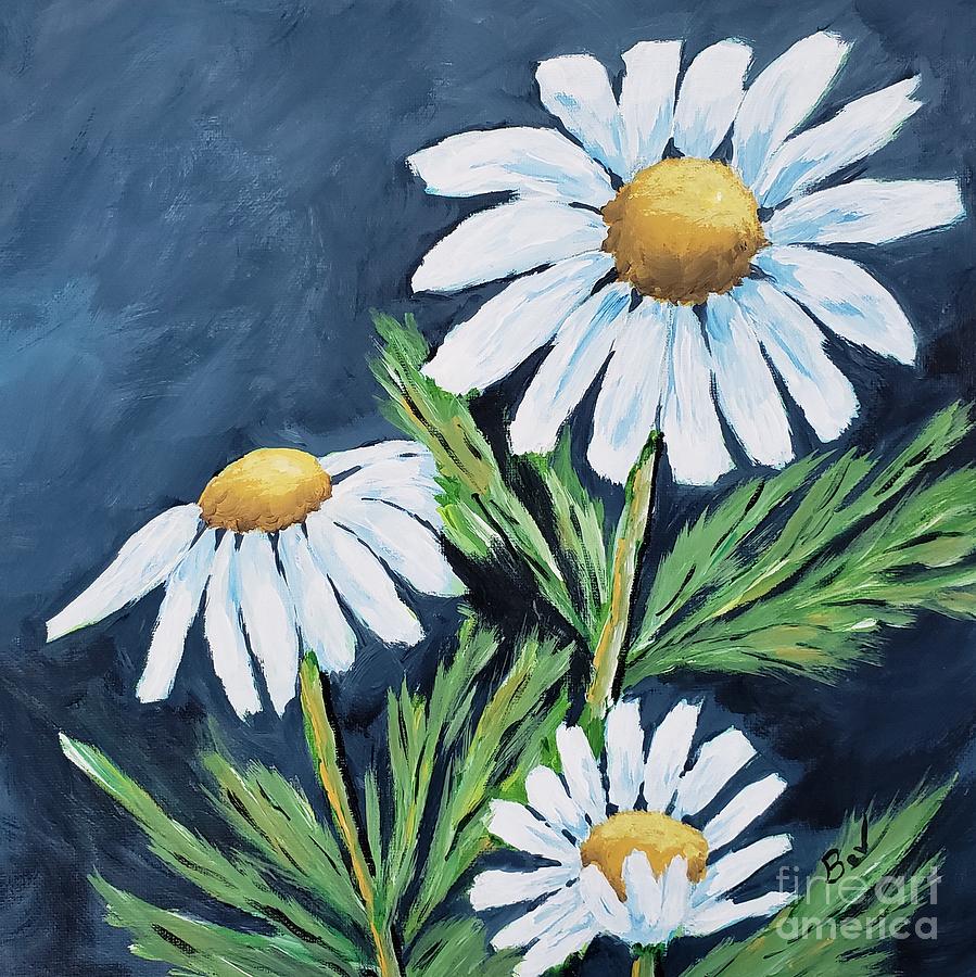 Daisy Three Painting by Beverly Livingstone | Fine Art America