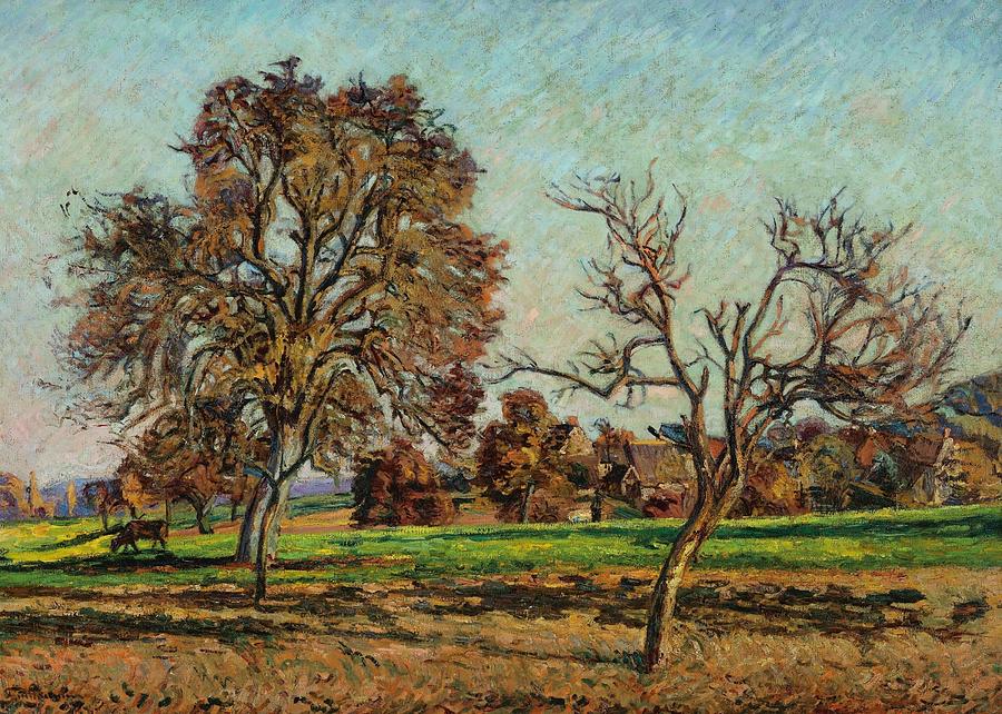 Damiette Ete de la St Martin circa Drawing by Armand Guillaumin French - Pixels