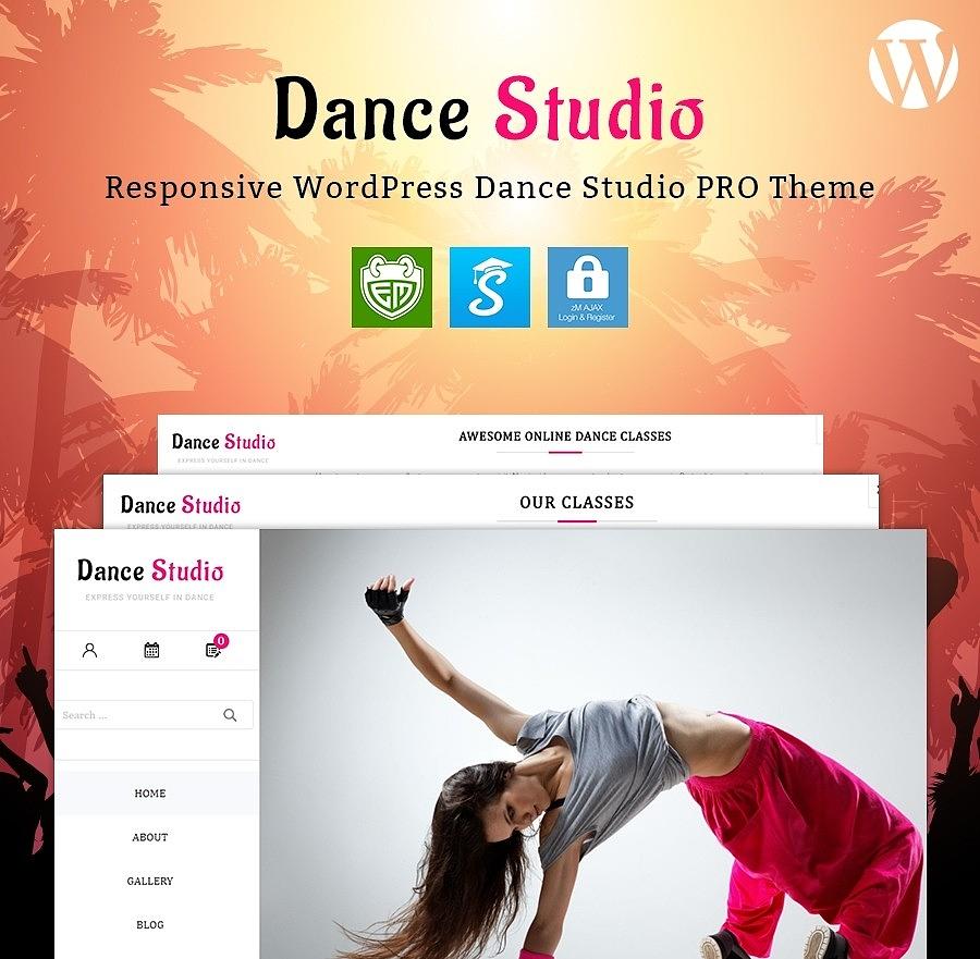 Dance Studio WordPress Theme Digital Art by Webcode Monster - Fine Art America
