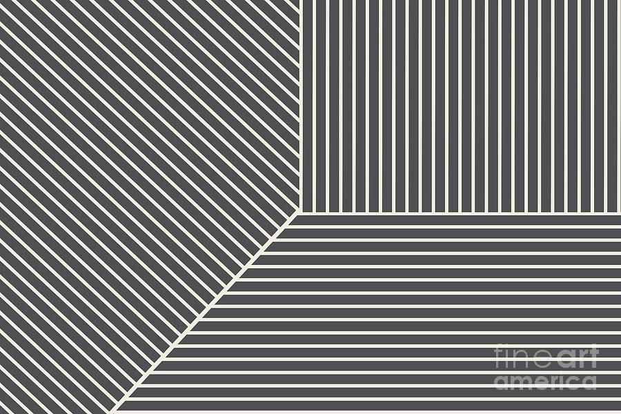 Dark Gray Cream Minimal Modern Stripe Pattern Pairs 2023 Color of the ...