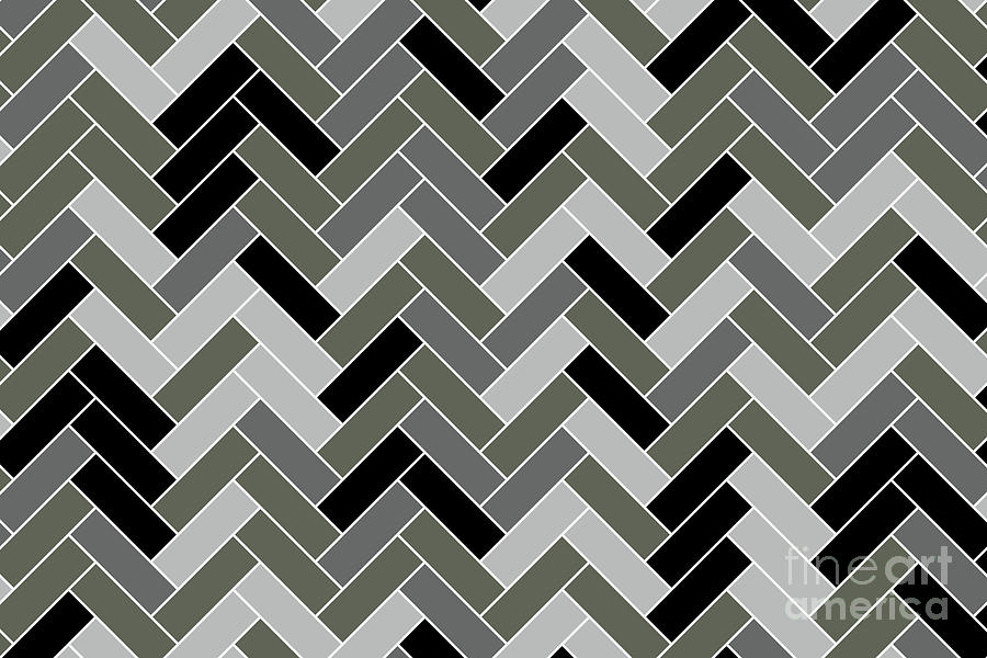 Dark Green Black Gray Herringbone Pattern Pairs 2023 Color of the Year ...