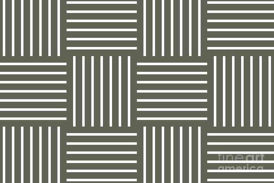 Dark Green White Abstract Stripe Geometric Pattern 2023 Color of the ...