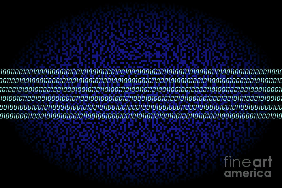 Data highway, binary coding, symbol for Big Data and surveillance ...