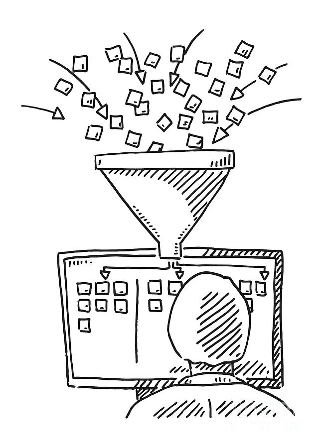Data Mining Structure Computer Workplace Concept Drawing Drawing by ...