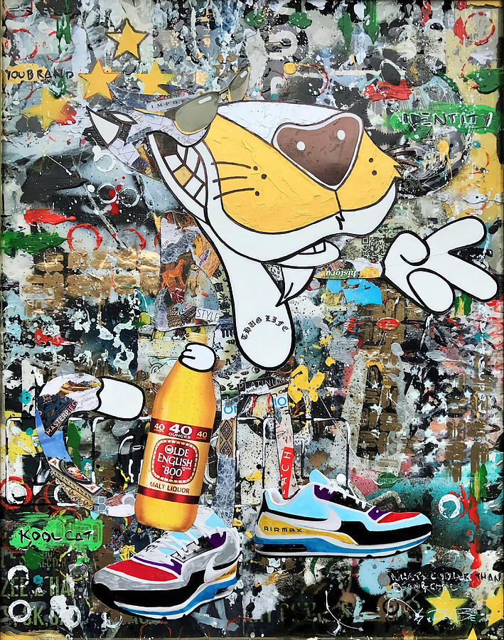 David Kool Cat Poster cute Painting by Mason Danielle - Pixels