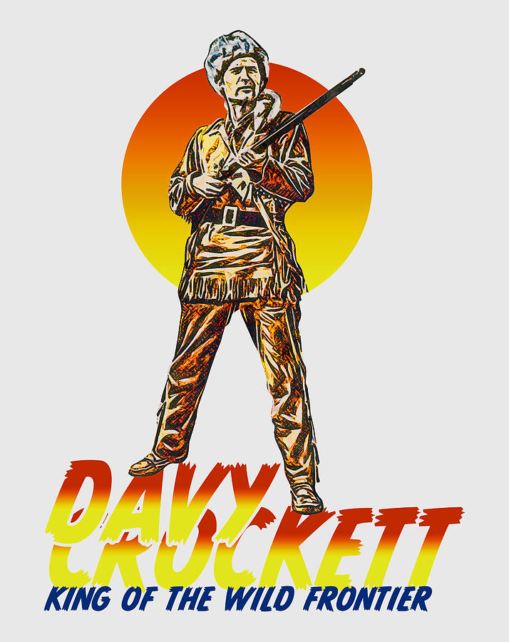 Davy Crockett King Of the Wild Frontier Light Background Digital Art by ...