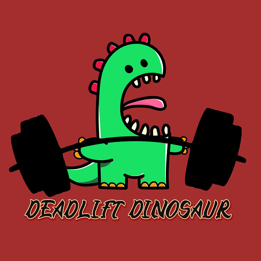 Deadlift dinosaur Poster boy Painting by Hunt Logan | Fine Art America