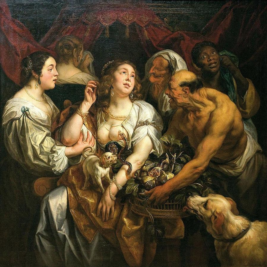 Death of Cleopatra Drawing by JacobJordaens | Fine Art America