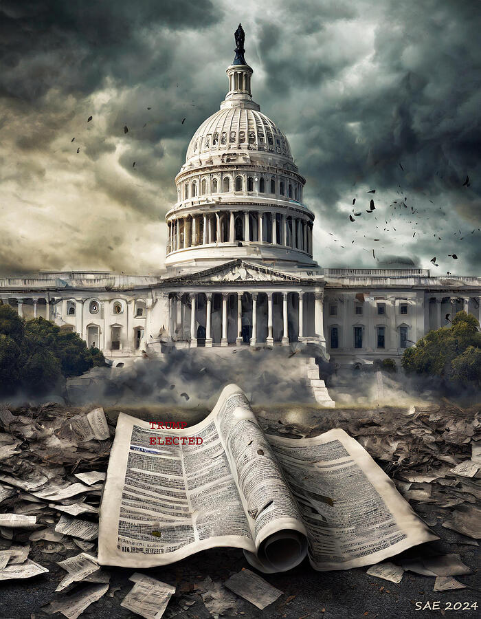 Democracy Crumbling Digital Art by Sherry Epley - Fine Art America