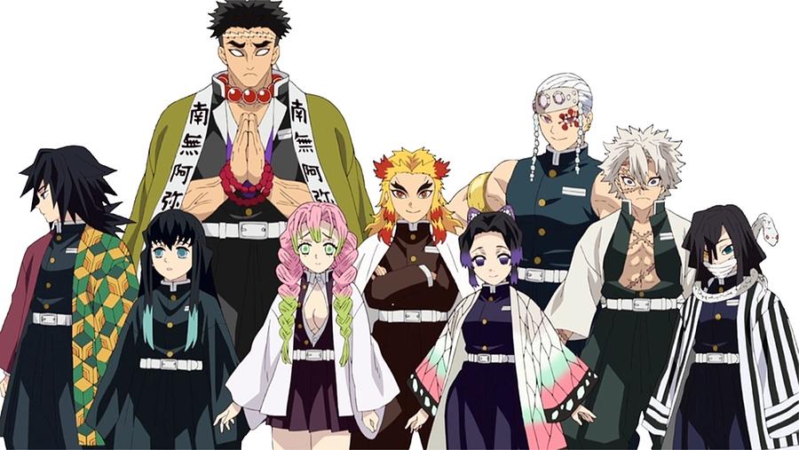 Demon SlayerKimetsu no Yaiba - Pillars Hashira Poster Digital Art by ...