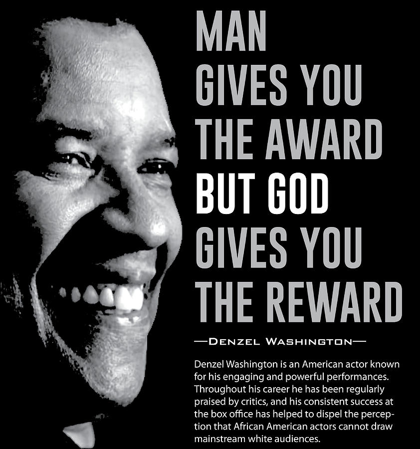 Denzel Washington Best Quote Poster travel Painting by Morgan Joel ...