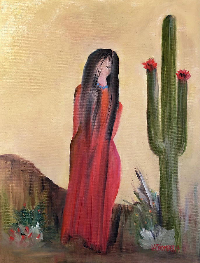 Desert Flower Painting by Lynn Alison Trombetta - Fine Art America