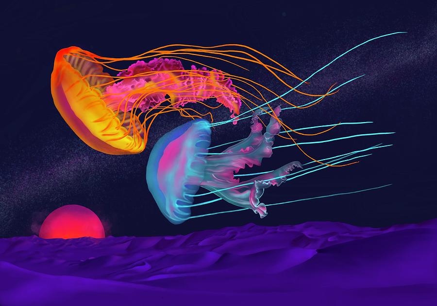 Desert Jellyfish Digital Art by Marina Tamura - Fine Art America