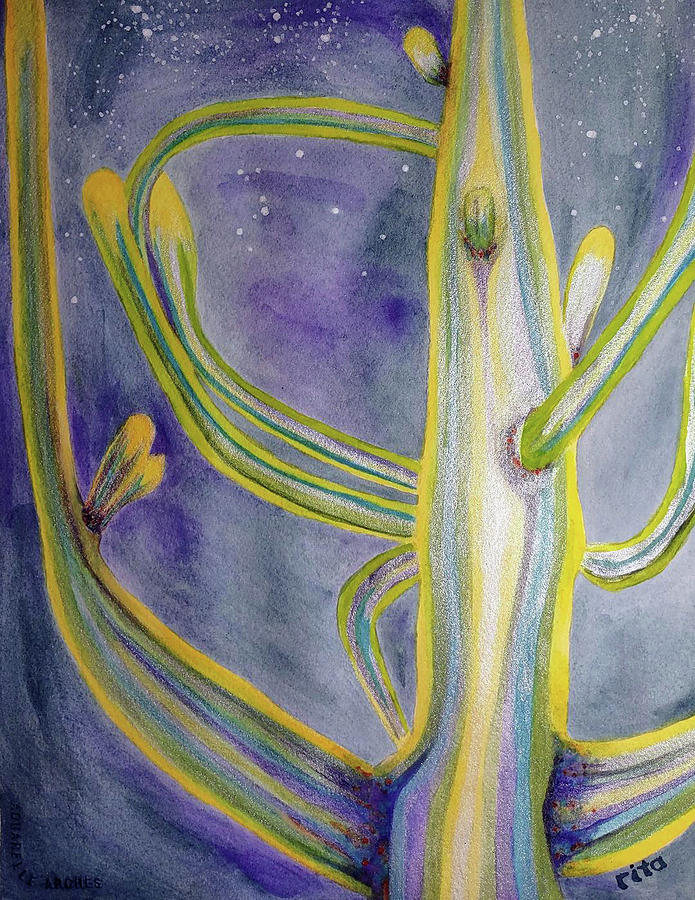 Desert Night Dreaming Painting by Rita Omark - Fine Art America