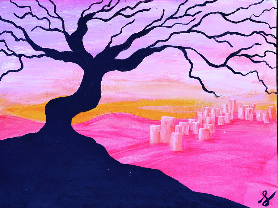 Desert Tree Painting by Amy Likes - Fine Art America