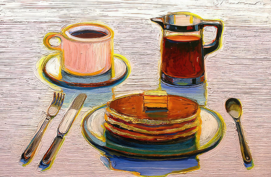 Dessert with coffe - Wayne Thiebaud Painting by Wayne Thiebaud - Fine ...