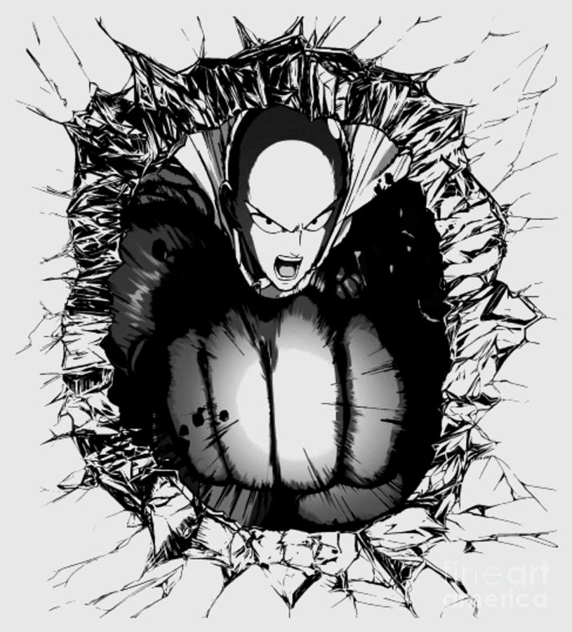 Destroy Saitama One Punch Man Digital Art by Aurelie Rippin - Pixels