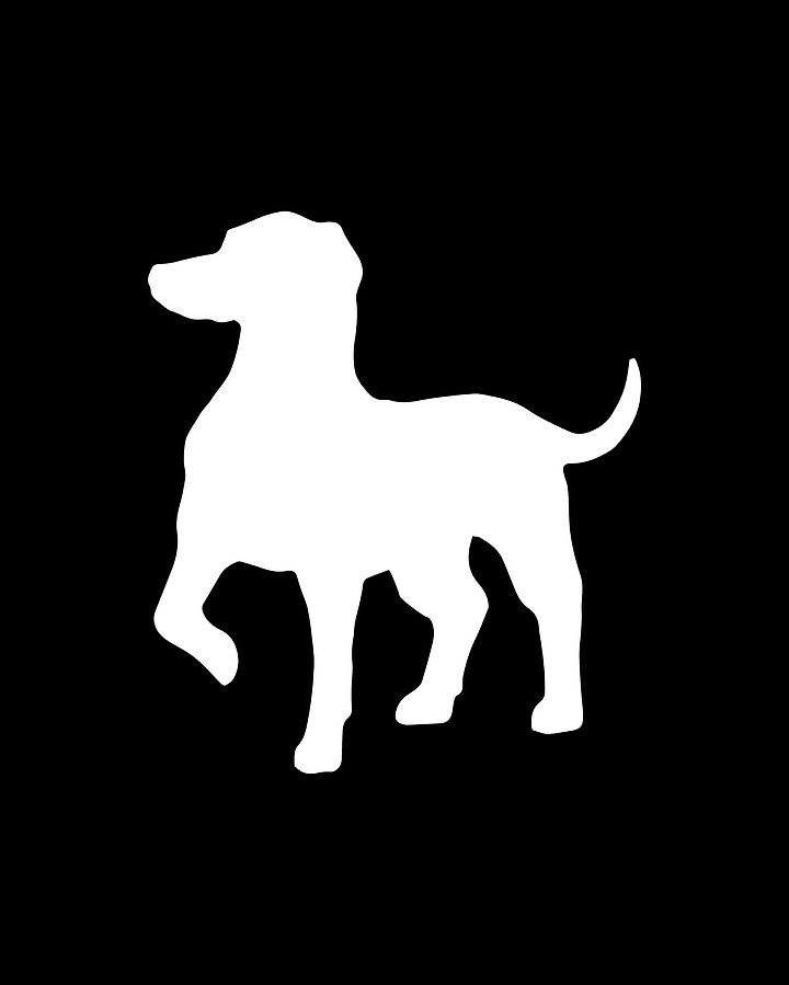 Deutscher Dog Silhouette Digital Art by Kevin Garbes | Pixels