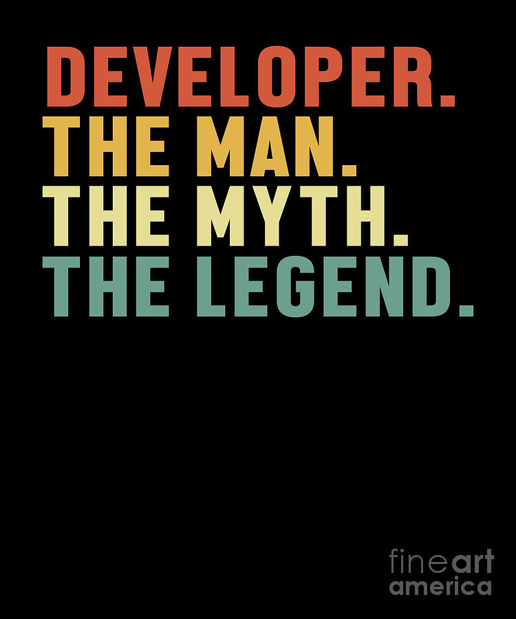 Developer Man Myth Legend Quality Engineer Devops Engineer Digital Art by Marco Rothe - Fine Art ...