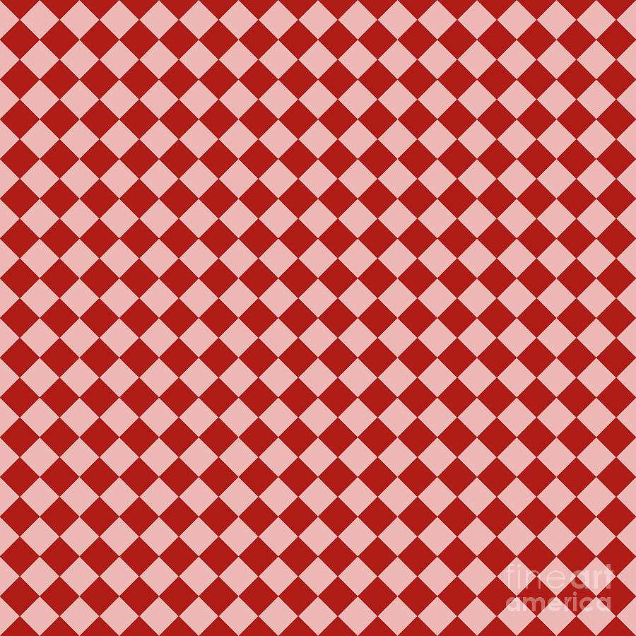 Diagonal Chequered Checkerboard Pattern In Light Coral And Venetian Red ...