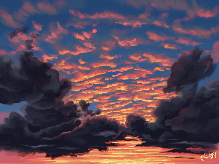 Digital cloud study 3 Digital Art by Solveig Inga - Pixels
