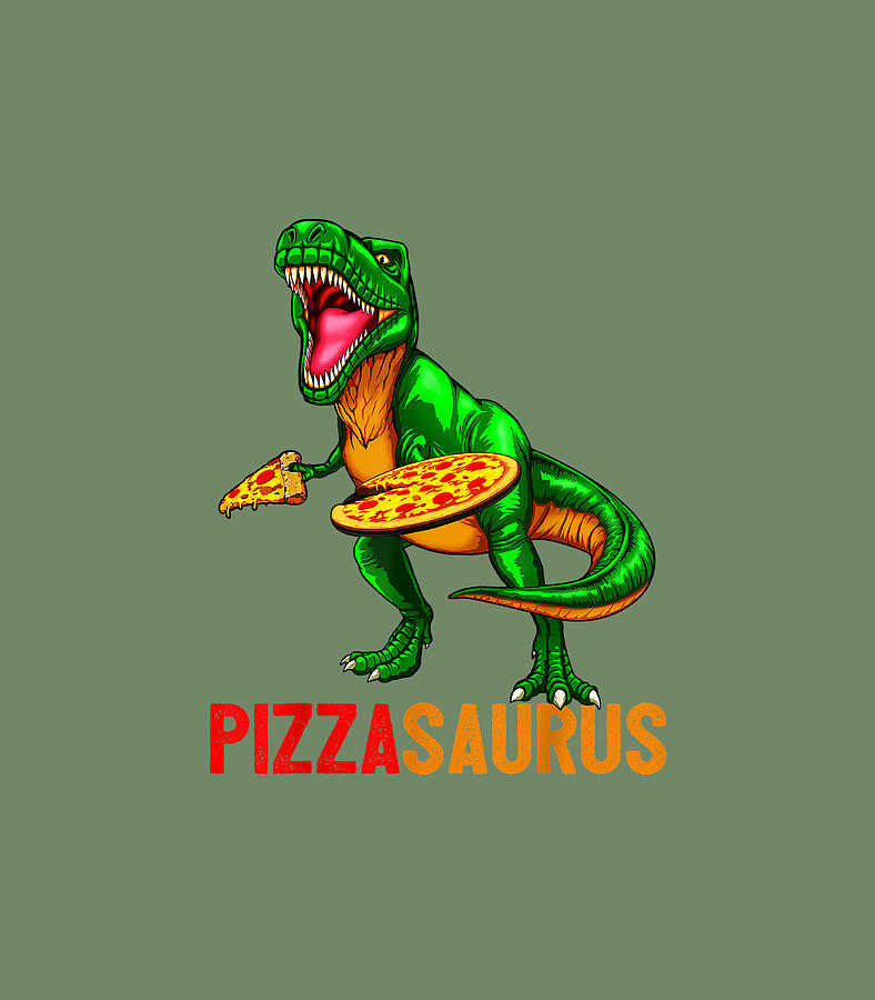 DinosaurRex Pizza Pizzasaurus Party Men Boys Digital Art by Mercyz ...