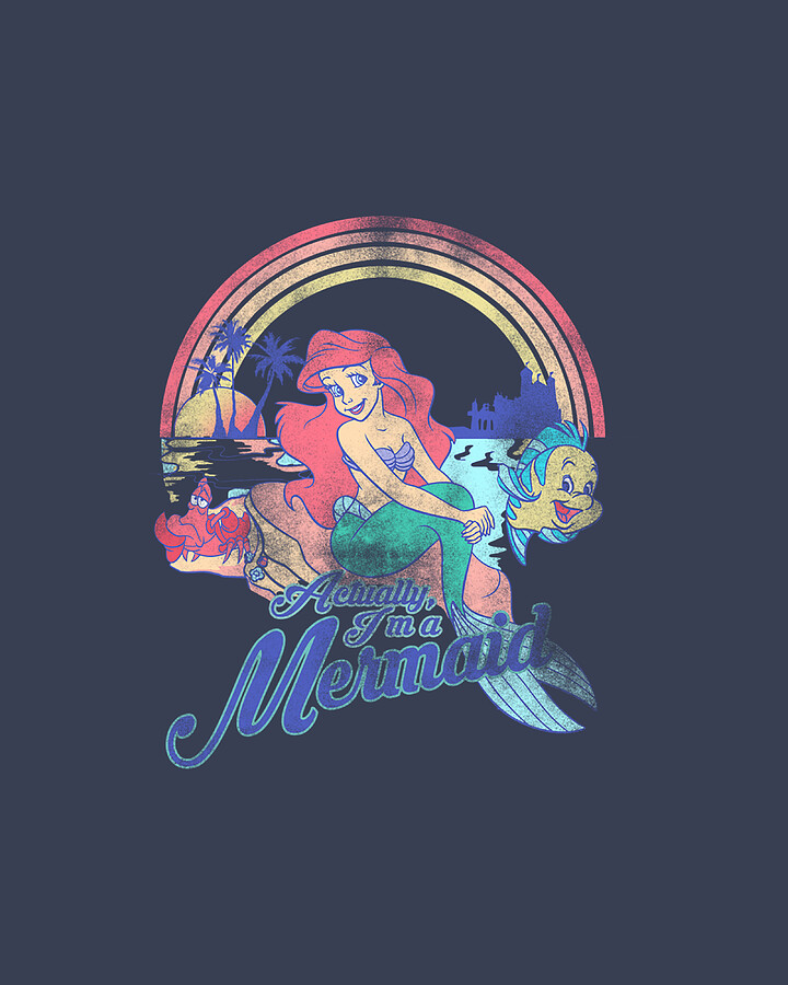 Disney Little Mermaid Pastel Rainbow Retro Graphic Digital Art by Noiz ...