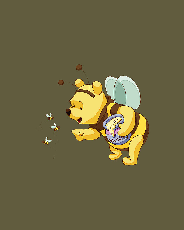 Disney Pooh the Honey Bee Digital Art by Quini Zogra - Fine Art America