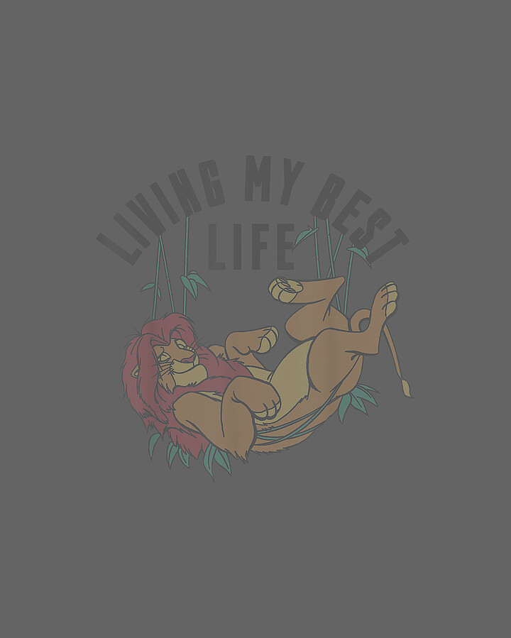 Disney The Lion King Living My Best Life Simba Text Digital Art by ...