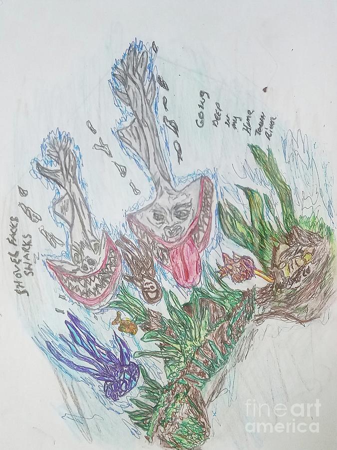 Diving Deep Drawing by Wolf Chef - Fine Art America