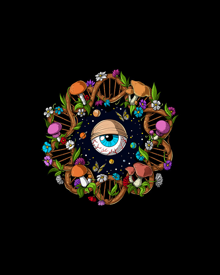 DNA Magic Mushrooms Digital Art by Nikolay Todorov - Pixels