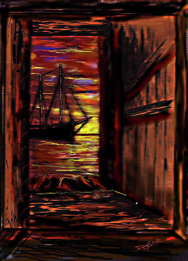 Docking Mixed Media by Desline Vitto - Fine Art America