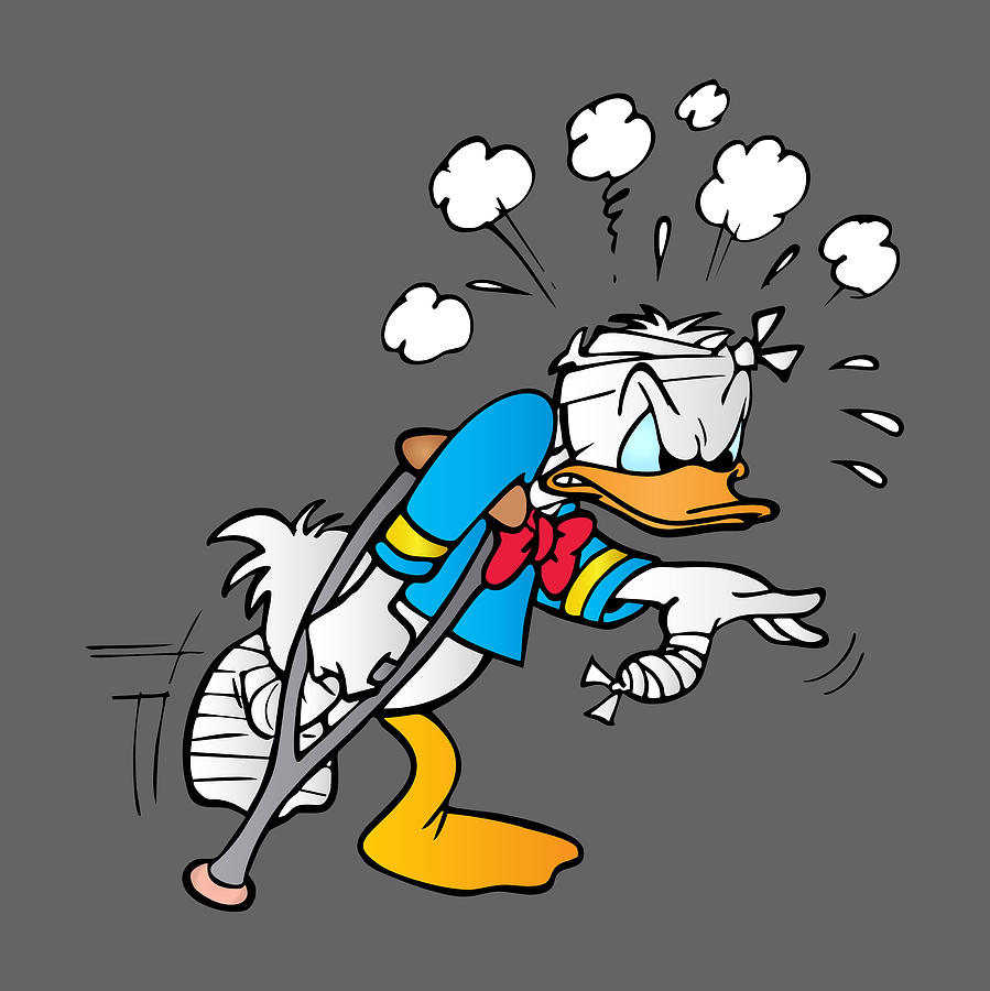 Donal Duck Sick Digital Art By Satrio Ari Wibowo