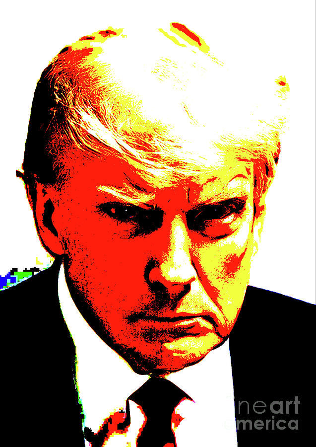 Donald Trump Mug Shot Painting by Teo Alfonso - Fine Art America