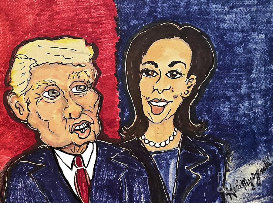 Donald Trump vs Kamala Harris Presidential Election 2024 Mixed Media by ...