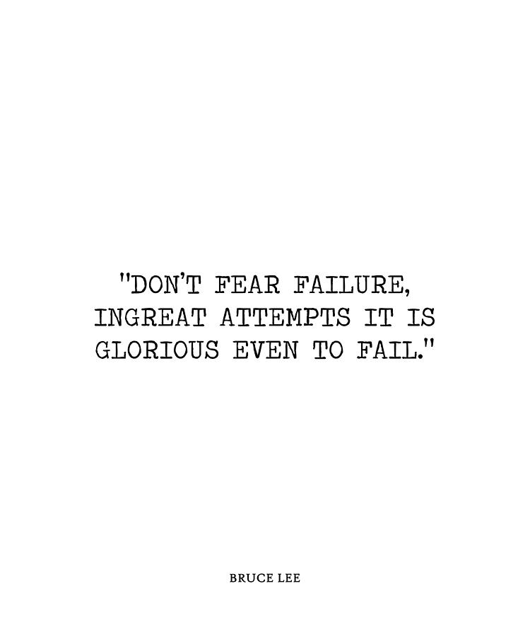 Dont Fear Failure Quote Art Design Inspirational Photograph by Vivid ...