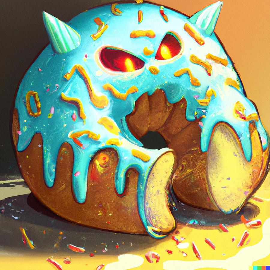 Donut Nightmare Digital Art by AI X Art | Pixels